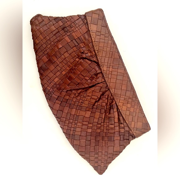 Lauren Merkin | Bags | Lauren Merkin Clutch Large Size Woven Brown ...